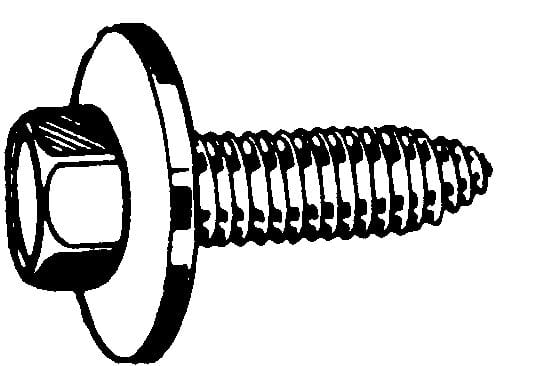 Body Bolt, 10mm x 40mm, Loose 28mm Washer, Black