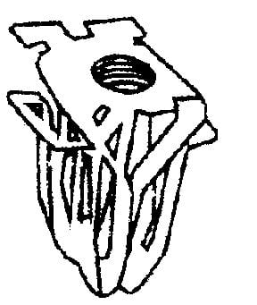 Retainer Metal Nut 13x13mm Head for 4.2mm Screw