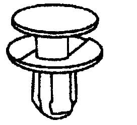 Push Pin Nail 8mm Hole-18mm Washer Black