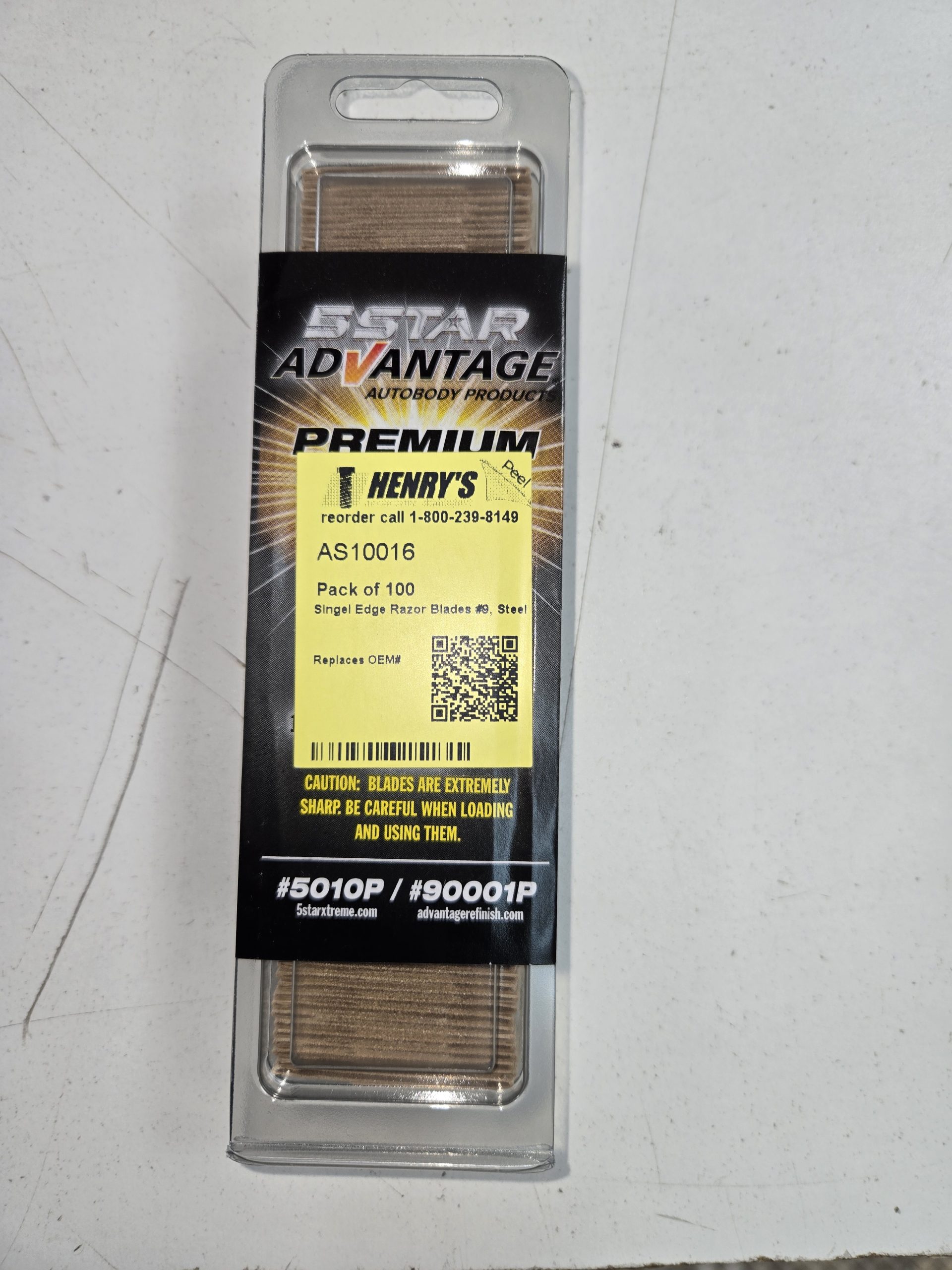 Premium Single Edge Razor Blades, .009″ Thick, 100 Pack