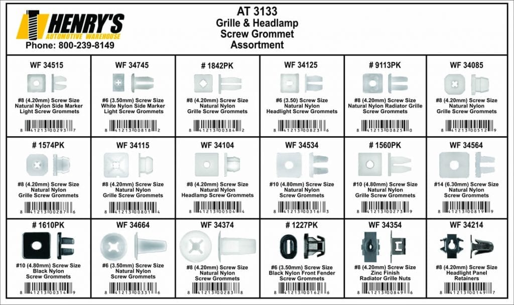Body Bolt Fastener Assortment Tray